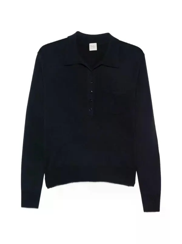 19.61 MILANO Button-fastening Polo Top - Blue