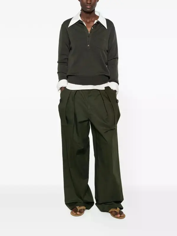 19.61 MILANO Button-fastening Chest-pocket Polo Top