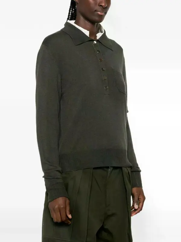 19.61 MILANO Button-fastening Chest-pocket Polo Top