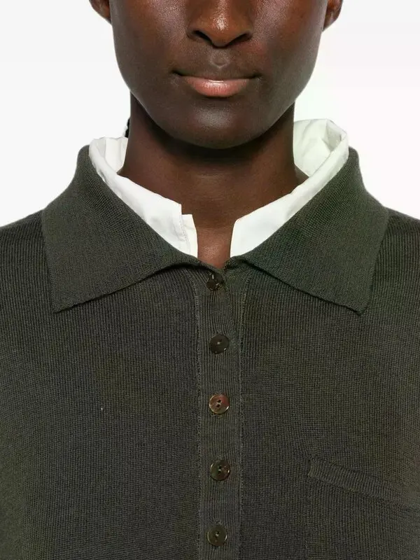 19.61 MILANO Button-fastening Chest-pocket Polo Top