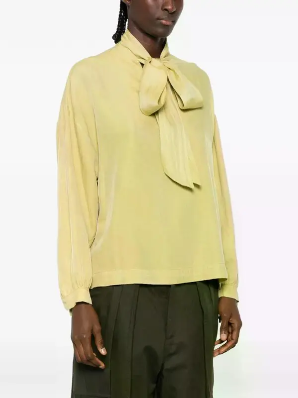 19.61 MILANO Pussy-bow Long Sleeve Blouse