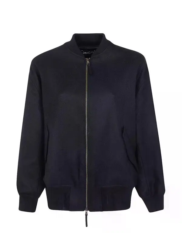 DRHOPE Herringbone-weave Bomber Jacket