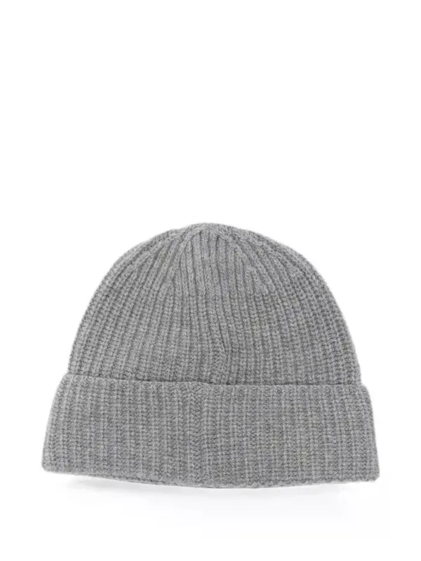 Stone Island Logo-patch Ribbed-knit Beanie Hat