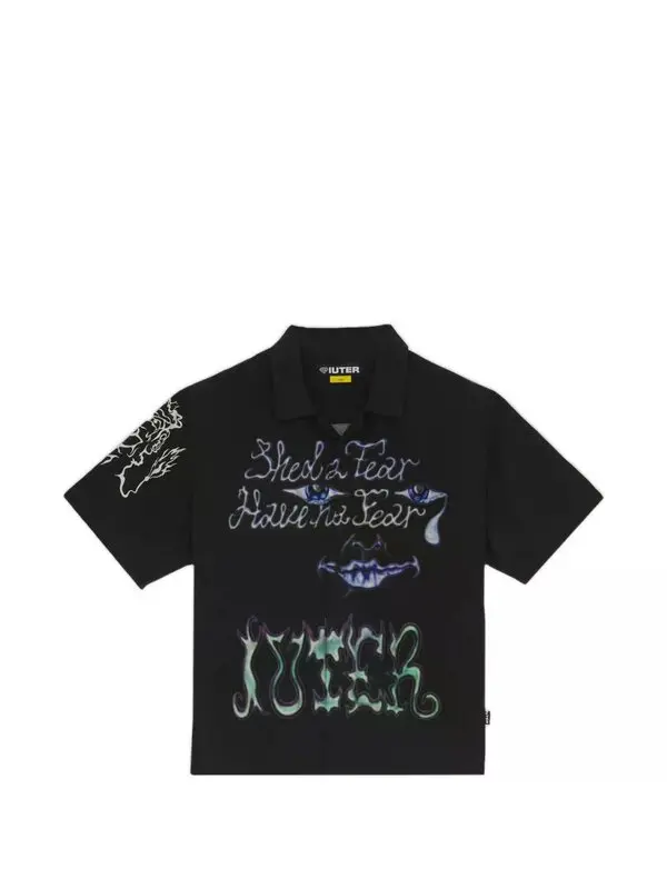 IUTER B.a.d Cuban Graphic-print Shirt - Black