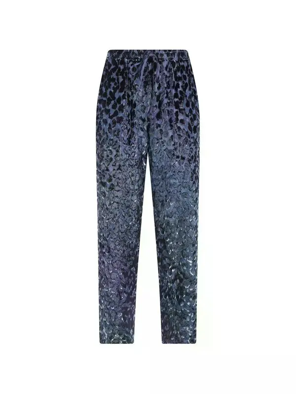 PIERRE-LOUIS MASCIA Leopard-pattern Drawstring Trousers