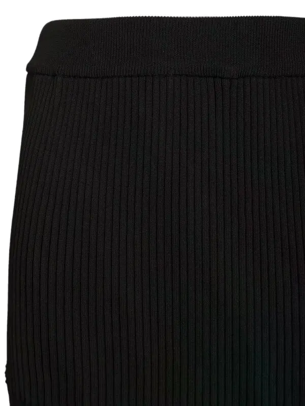 CFCL Ribbed-knit Ruffled Midi Skirt
