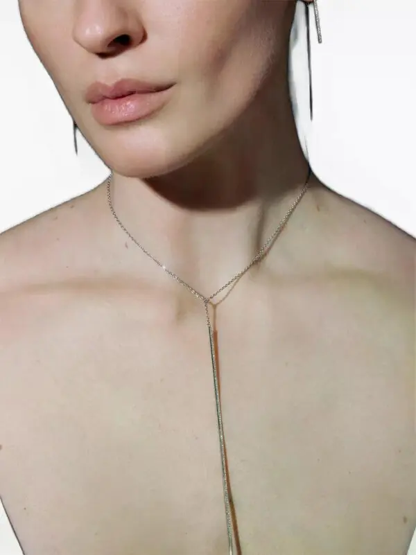 SOLO FOR DIAMONDS Diamond-embellished Drop Necklace