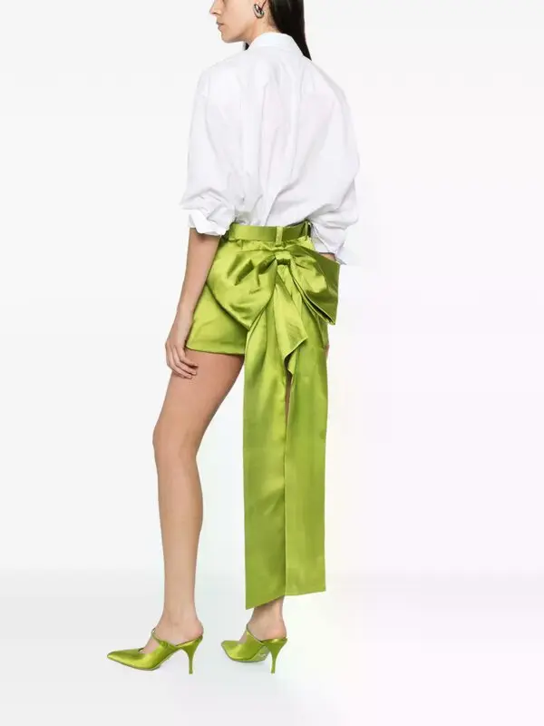 SELF-PORTRAIT Belted Bow-detail Mini Skirt