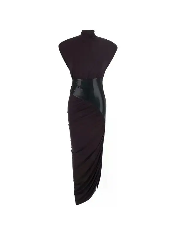 Andamane Ursula Ruched High-neck Maxi Dress