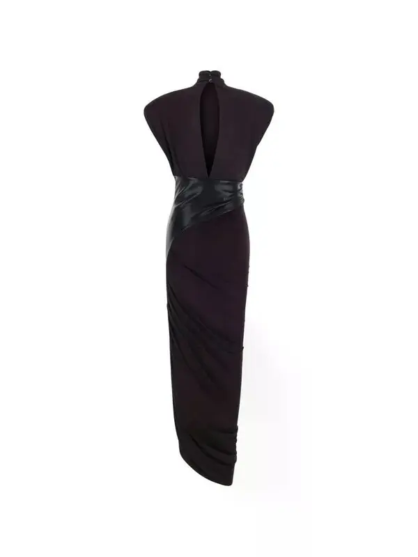 Andamane Ursula Ruched High-neck Maxi Dress