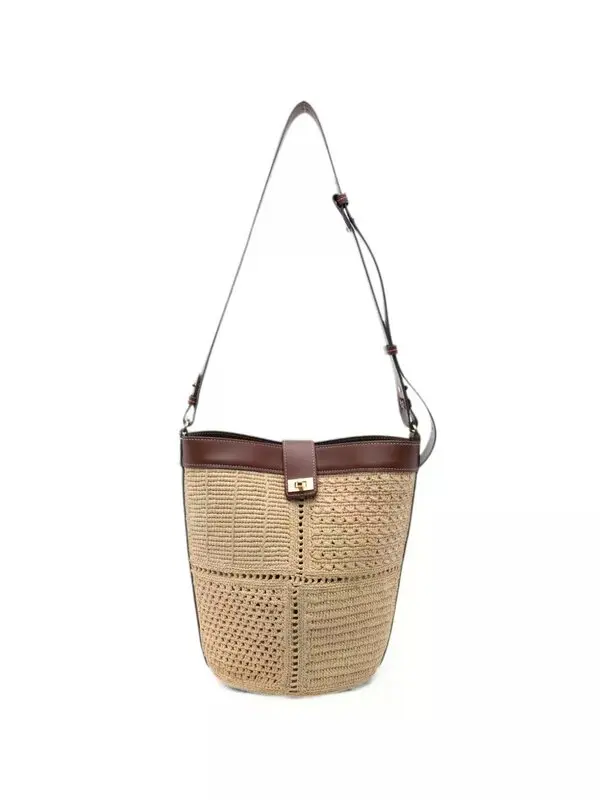 ANYA HINDMARCH Patchwork Leather-trim Bucket Bag