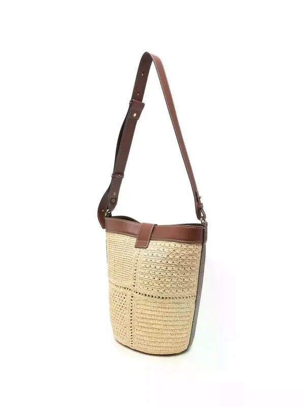 ANYA HINDMARCH Patchwork Leather-trimmed Bucket Bag