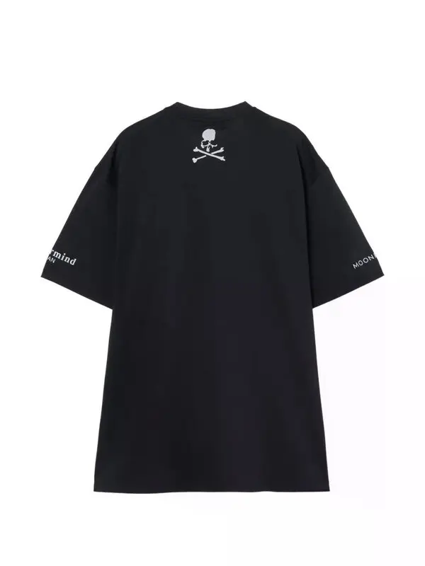 MASTERMIND WORLD Logo-print Side-slit T-shirt - Black