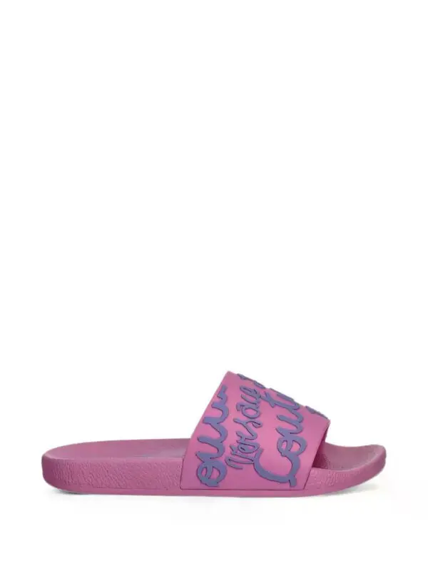 Versace Logo-embossed Slides
