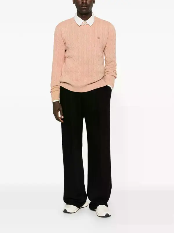Valentino Garavani Vlogo Signature Cable Knit Sweater