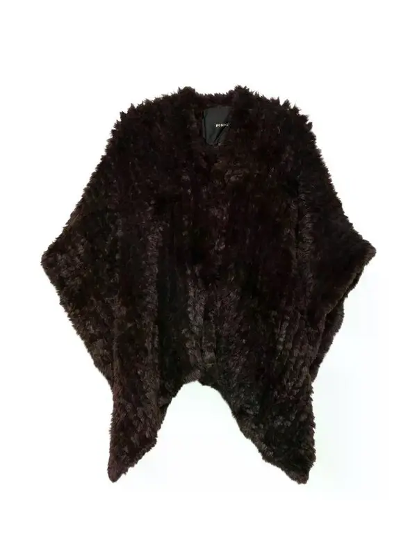 Pinko Faux-fur Cape - Brown