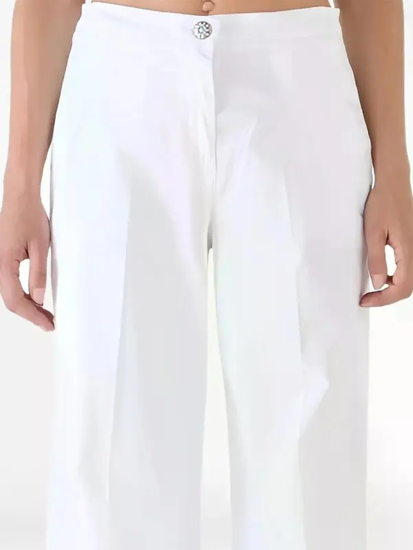SHAFT JEANS Flower-button Flared Trousers