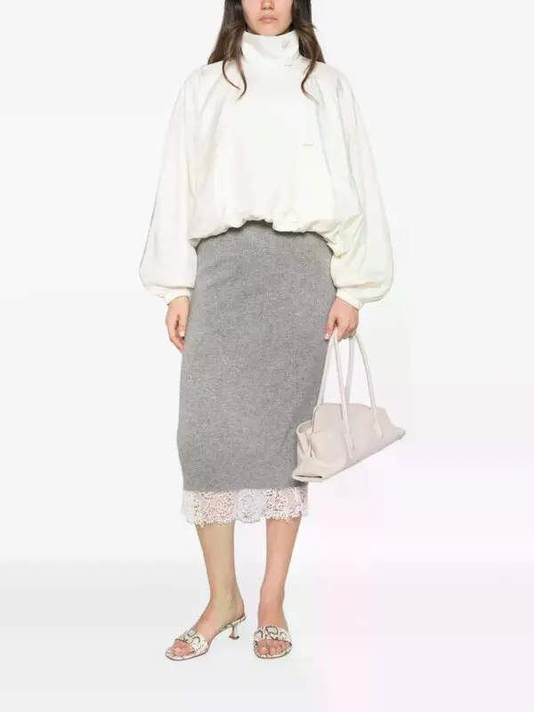 Ermanno Scervino Lace-trim Knitted Midi Skirt