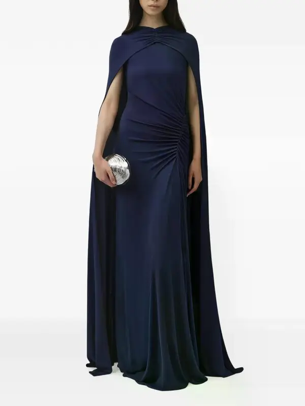 Simkhai Demi Draped Maxi Gown - Blue