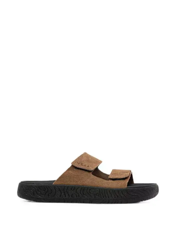 VEJA Etna Suede Black Sandals - Brown