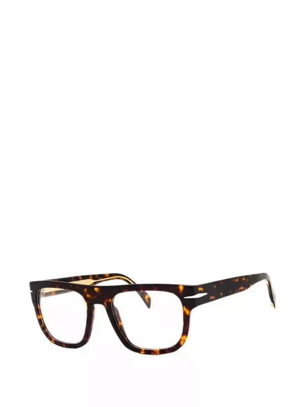 DB EYEWEAR BY DAVID BECKHAM Tortoiseshell-effect Square-frame Glasses - Brown