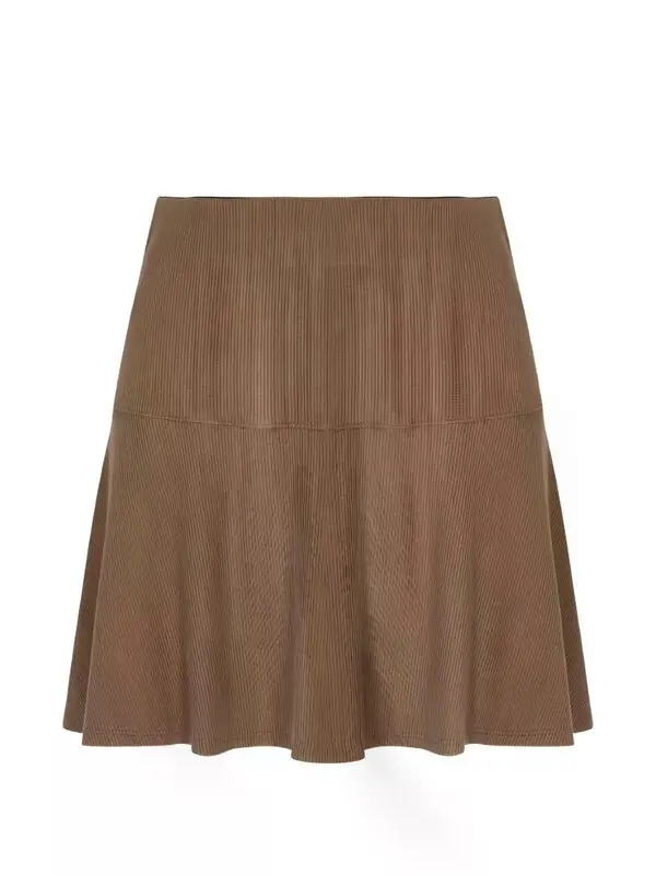 Sprwmn Ribbed Flared Mini Skirt