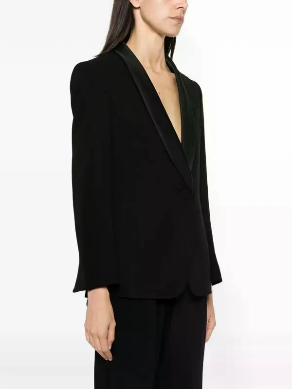 Giorgio Armani Single-breasted Jacket With Satin Lapels