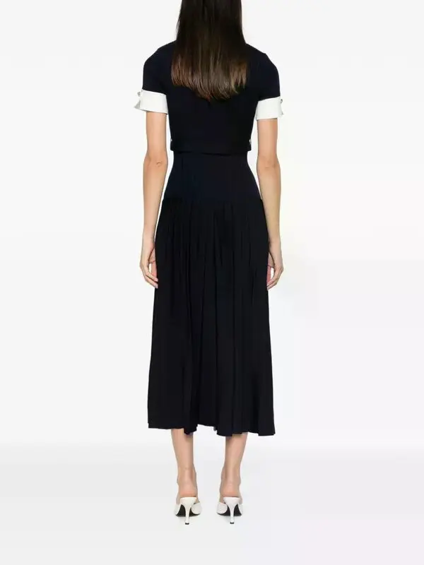 SELF-PORTRAIT Belted Floral-embellished Midi Dress