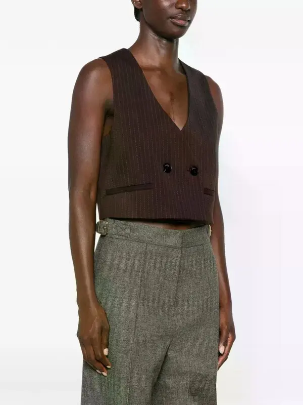 Sandro Pinstripe-pattern Cropped Top