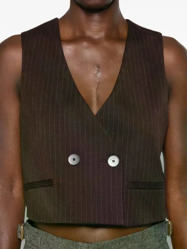 Sandro Pinstripe-pattern Cropped Top