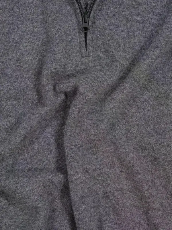 LISA YANG Quarter-zip Knitted Sweater - Grey