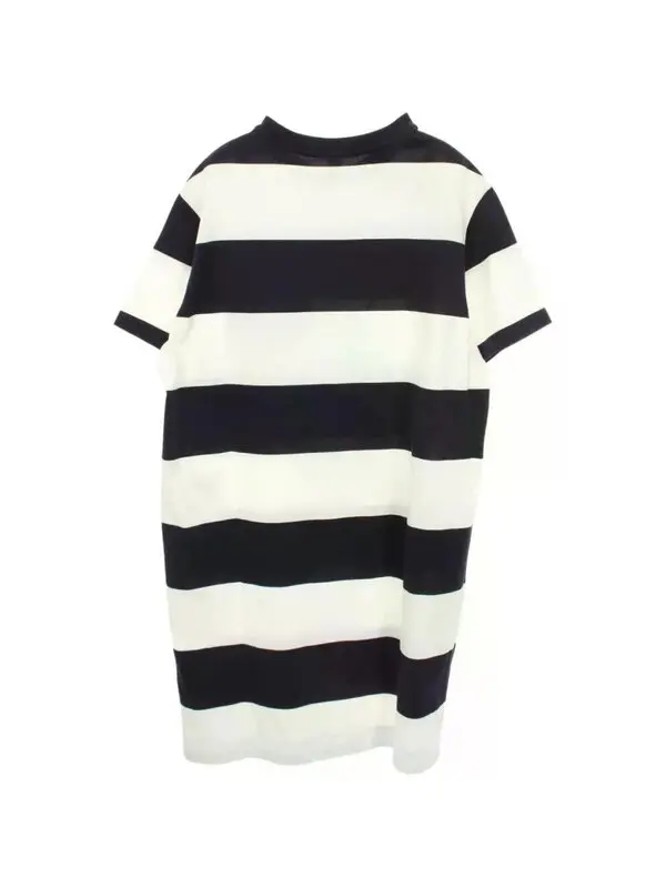 LOUIS VUITTON 2010s Monogram Front-pocket Striped Dress - White