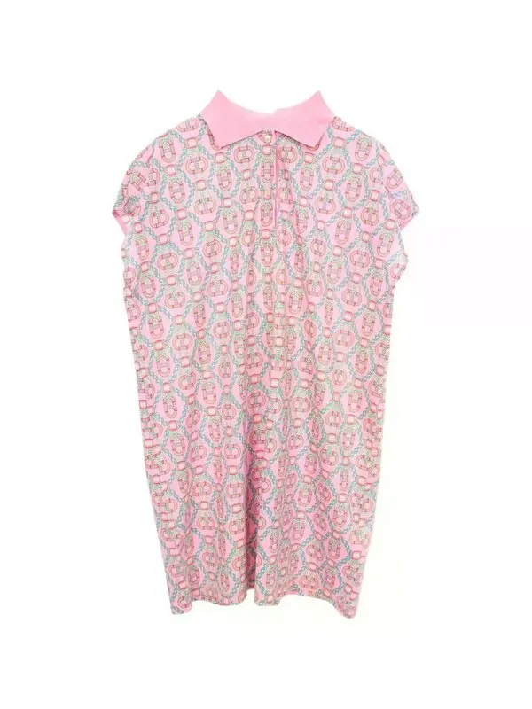 Hermès Kanoe Print Polo Dress - Pink