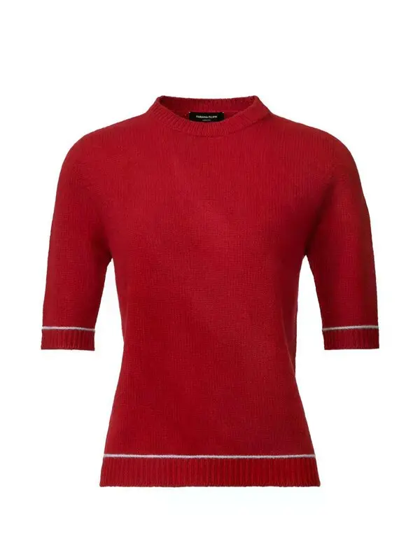Fabiana Filippi Contrast Trim Fine Knit Sweater