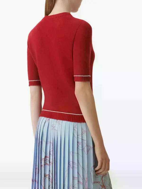 Fabiana Filippi Contrast Trim Fine Knit Sweater