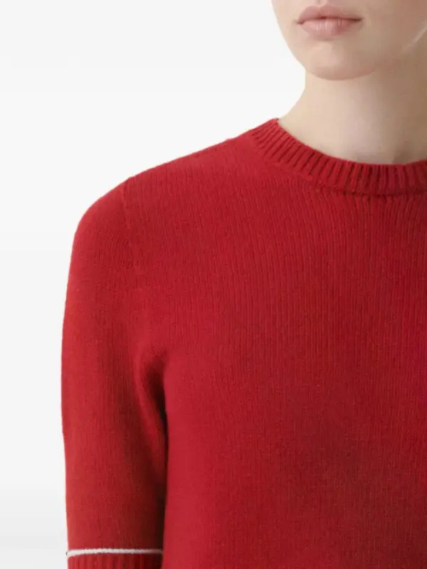 Fabiana Filippi Contrast Trim Fine Knit Sweater