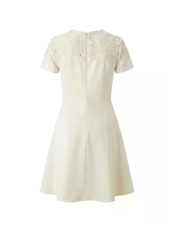Valentino Garavani A-line Mini Dress With Lace Panelling