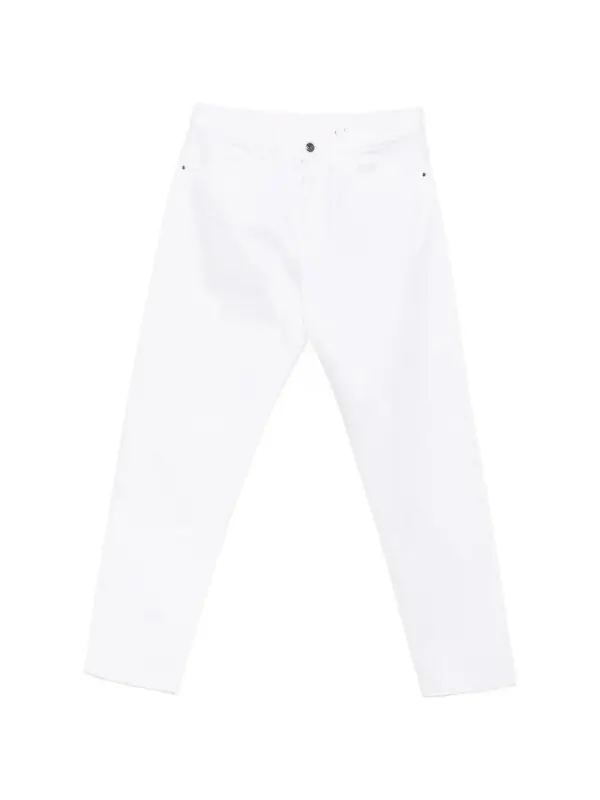 Canali Button-fastening Straight-leg Jeans - White
