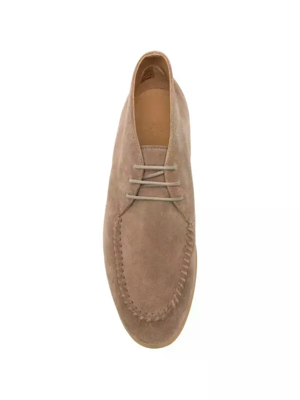Eleventy Whipstitch-detail Suede Boots