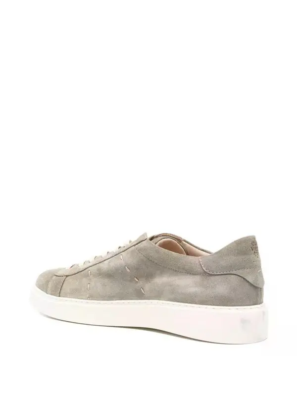 Eleventy Contrast-stitch Suede Sneakers