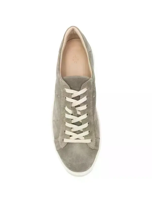 Eleventy Contrast-stitch Suede Sneakers