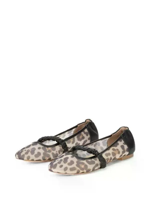 V°73 Karina Leopard-print Ballet Flats