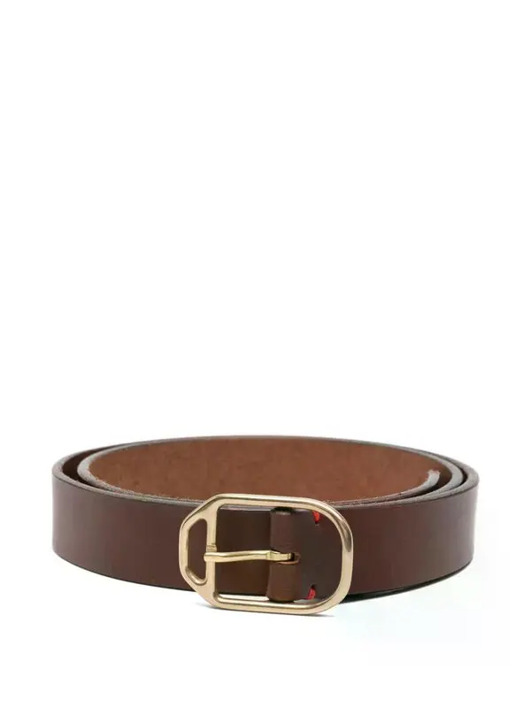 Eleventy Buckle-fastening Leather Belt - Brown