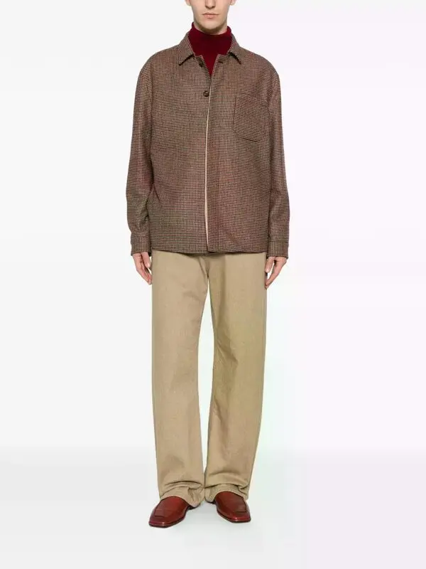 Eleventy Houndstooth-pattern Shirt Jacket
