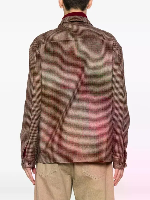 Eleventy Houndstooth-pattern Shirt Jacket