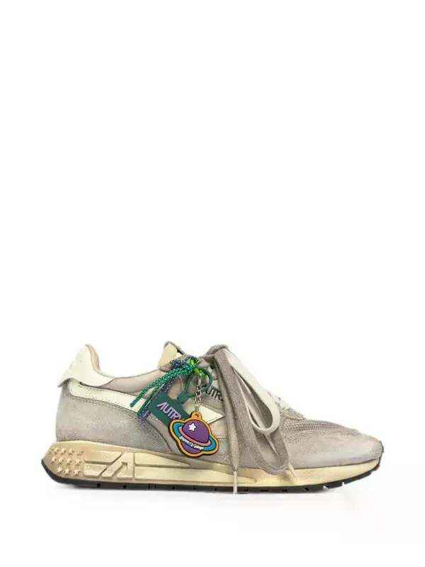 AUTRY Super Vintage Suede-panelled Sneakers - Grey