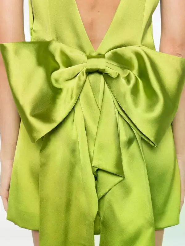 SELF-PORTRAIT Oversized Bow Mini Dress