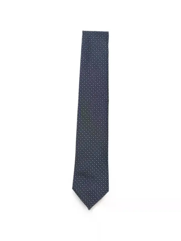 Emporio Armani Geometric-pattern Silk Tie