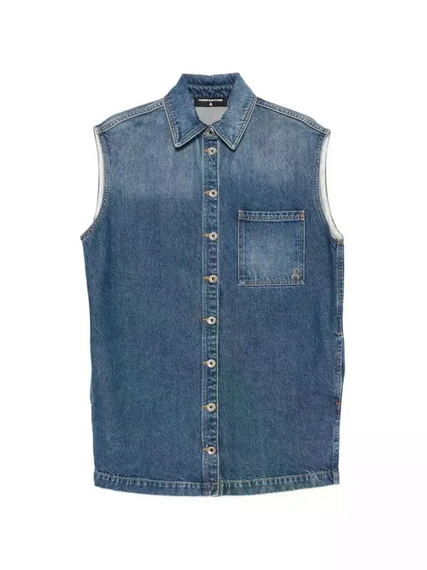 Patrizia Pepe Sleeveless Denim Shirt
