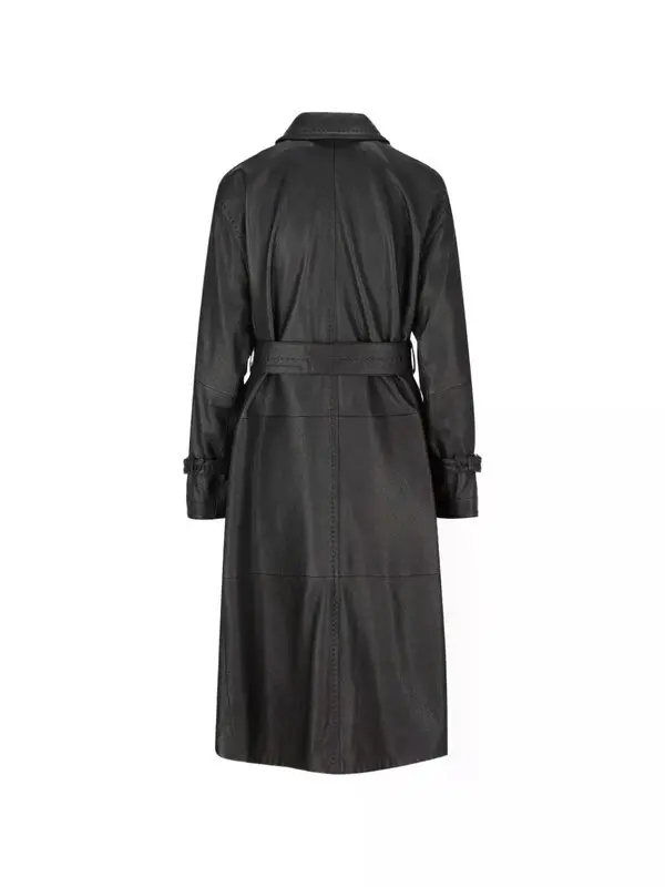 Max Mara Belted Leather Coat